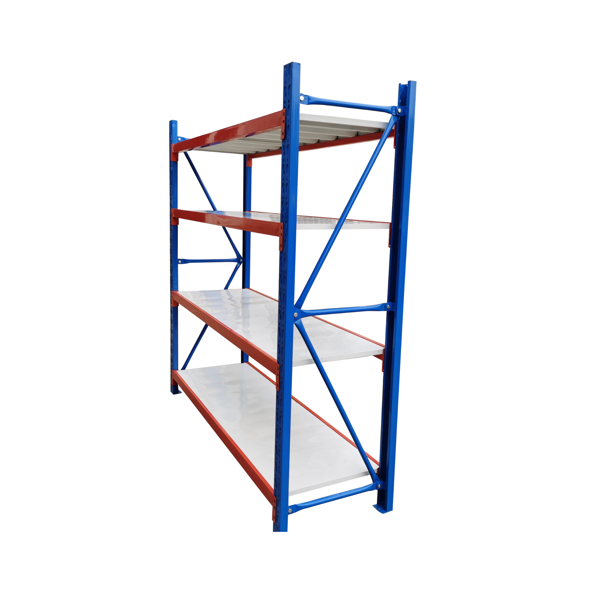 1 Bay Longspan Shelving 2000H x 2000W x 600D Blue/Orange – Shelving Pro