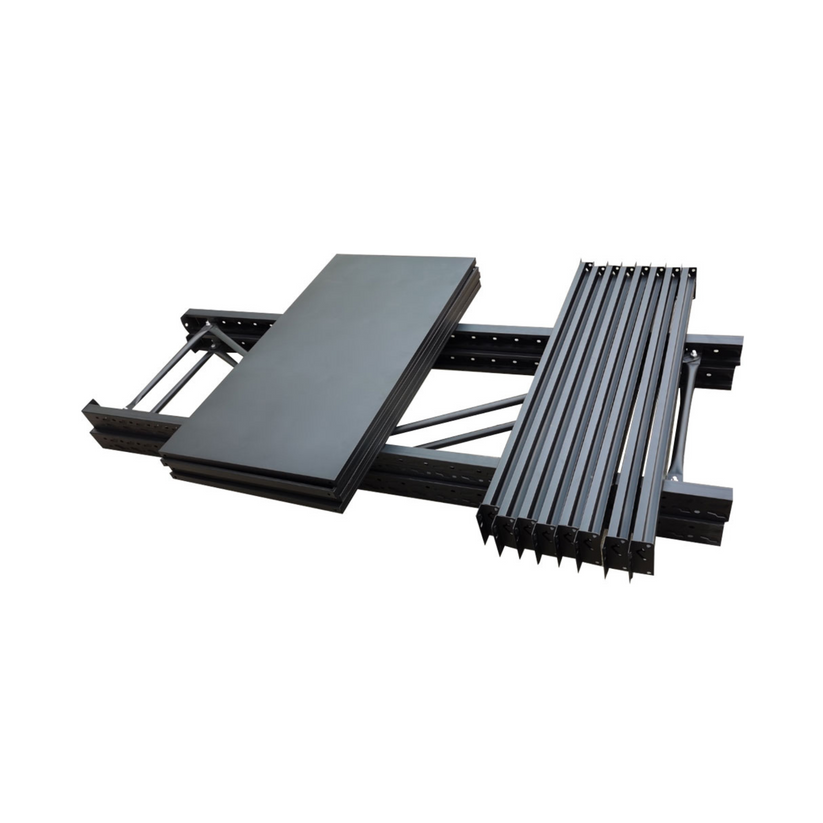 2 Bay Longspan Shelving 2000H x 4000W x 600D Black – Shelving Pro